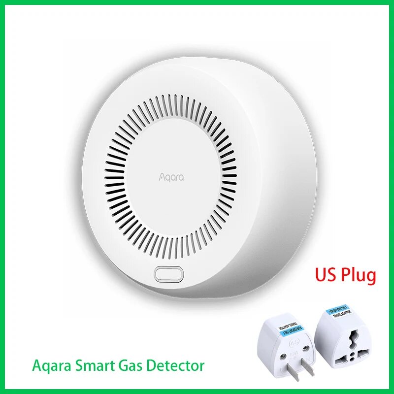 Детектор природного газа Aqara Smart Gas Leak Alarm Zigbee 3.0 Интеллектуальная связь Домашняя безопасность Совместим с приложением Xiaomi Homekit - 1 шт. Розетка США