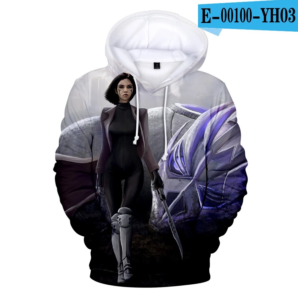 Alita Battle Angel 3D Print Hoodies XXС, 3D