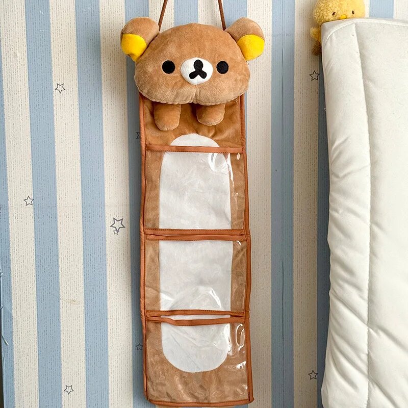 Настенный Органайзер Rilakkuma: Плюшевая Мультяшная Сумка Для Хранения, Аксессуар Для Дома И Общежития