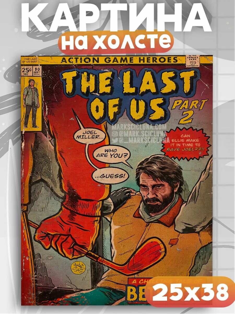 Картина на стену The last of us, на подрамнике, 1шт, 38х25 размер.