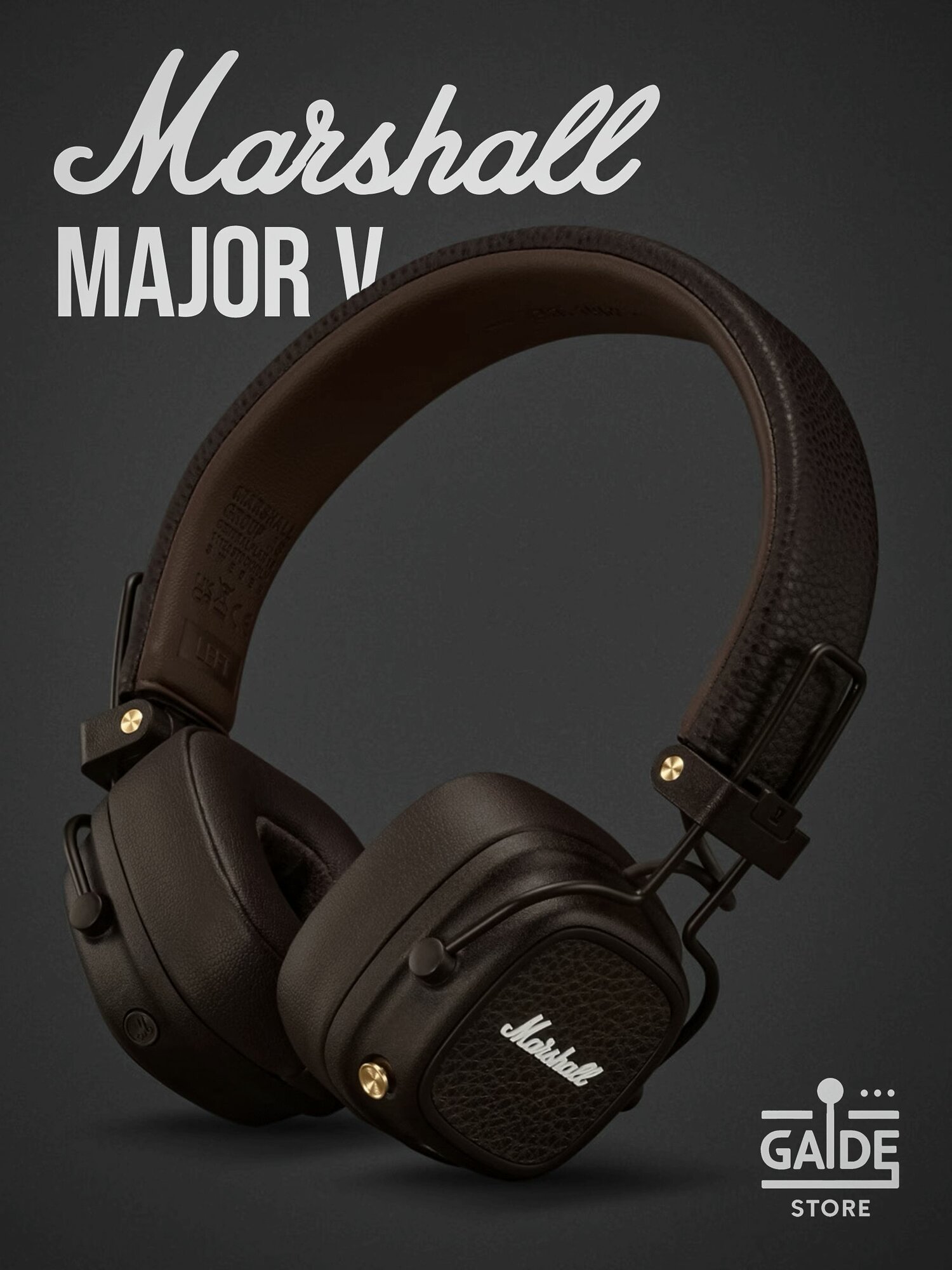 Беспроводные наушники Marshall Major V Bluetooth, коричневые