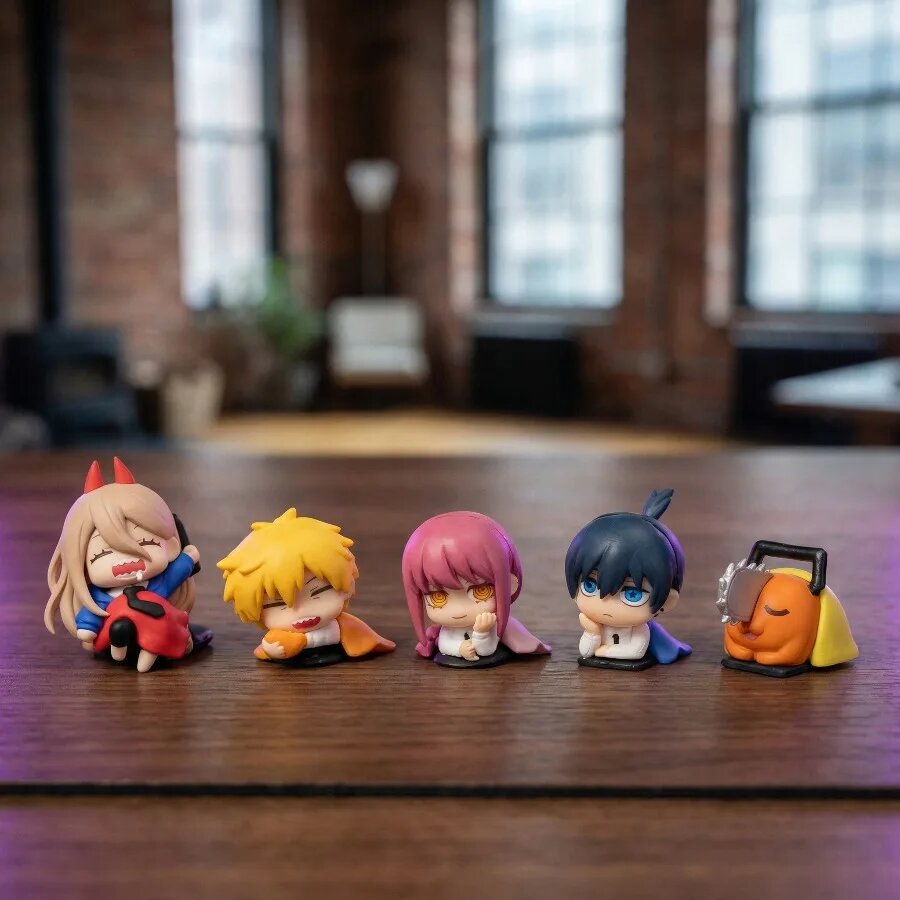 Фигурки Chainsaw Man, 5pcs, 4-8 см