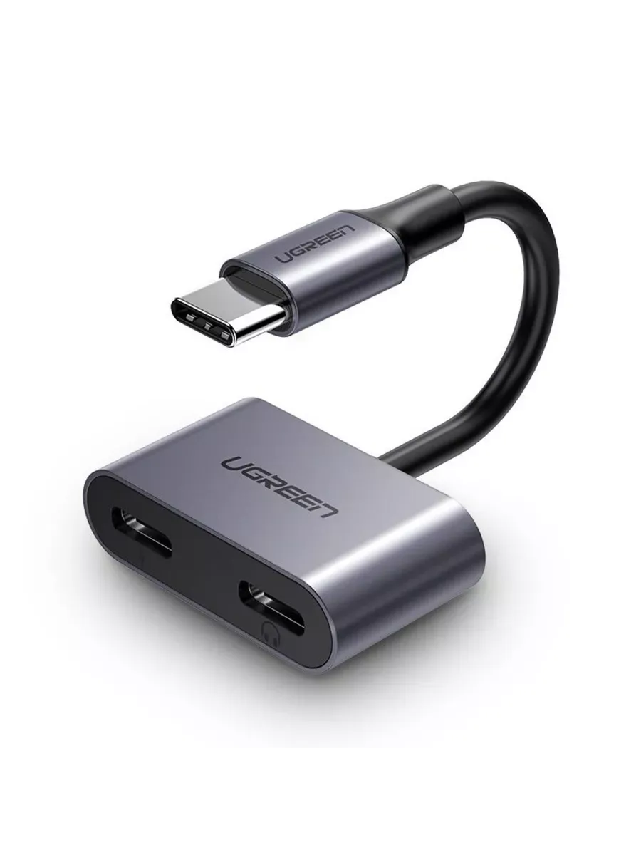 Адаптер UGREEN CM232 (60165) Type C Male to Type C Female Серый 2xUSB-C