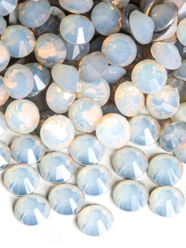288 штук White Opal SS30 стразы Silver Base Высококачественные холодные стразы для маникюра и украшения одежды без термического восстановления