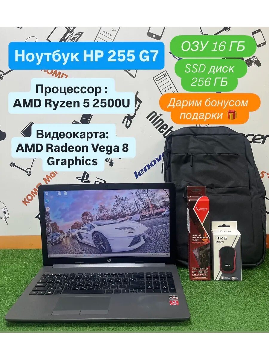 Ноутбук HP 255 G7 Ryzen 5 16/256