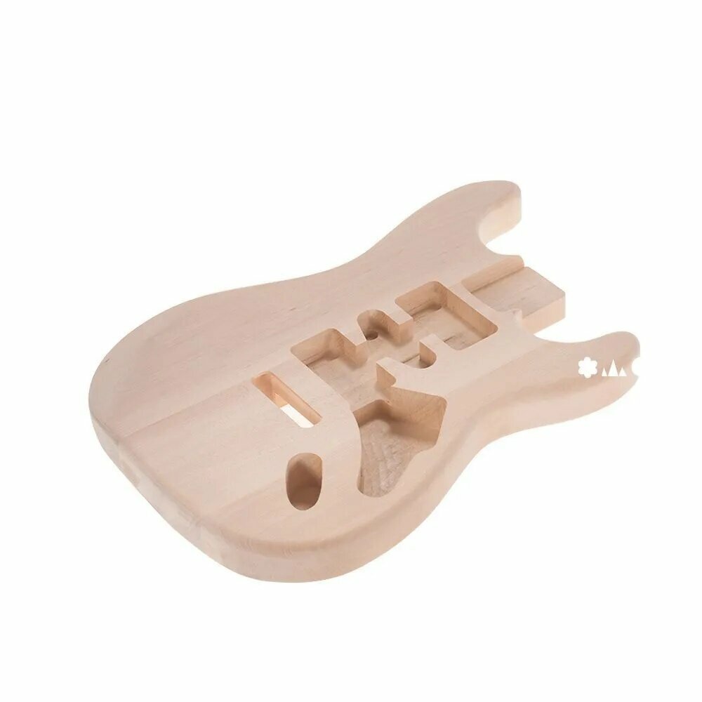 Неокрашенный корпус электрогитары ручной работы из бисамы для модели Stratocaster, запчасть для замены, размеры 45 32,5 4 см, вес 1891 грамм, количество 1 штука