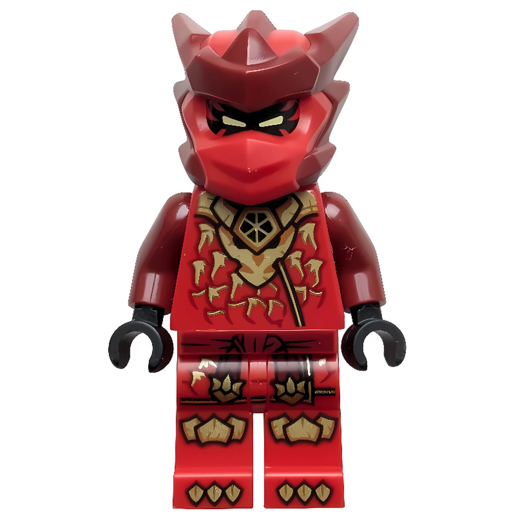 Минифигурка Lego NINJAGO Kai - Dragons Rising, Tunic with Dragon Head, Helmet njo1040 N