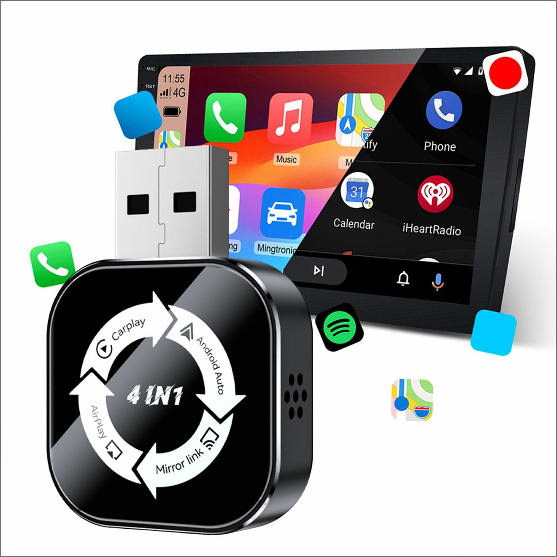 Беспроводной адаптер CarPlay, Android Auto, MirrorLink и AirPlay для авто