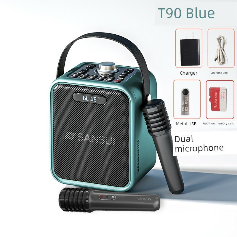 Портативная колонка SANSUI Shanshui T90 с Bluetooth, для караоке на открытом воздухе, для танцев, с поддержкой