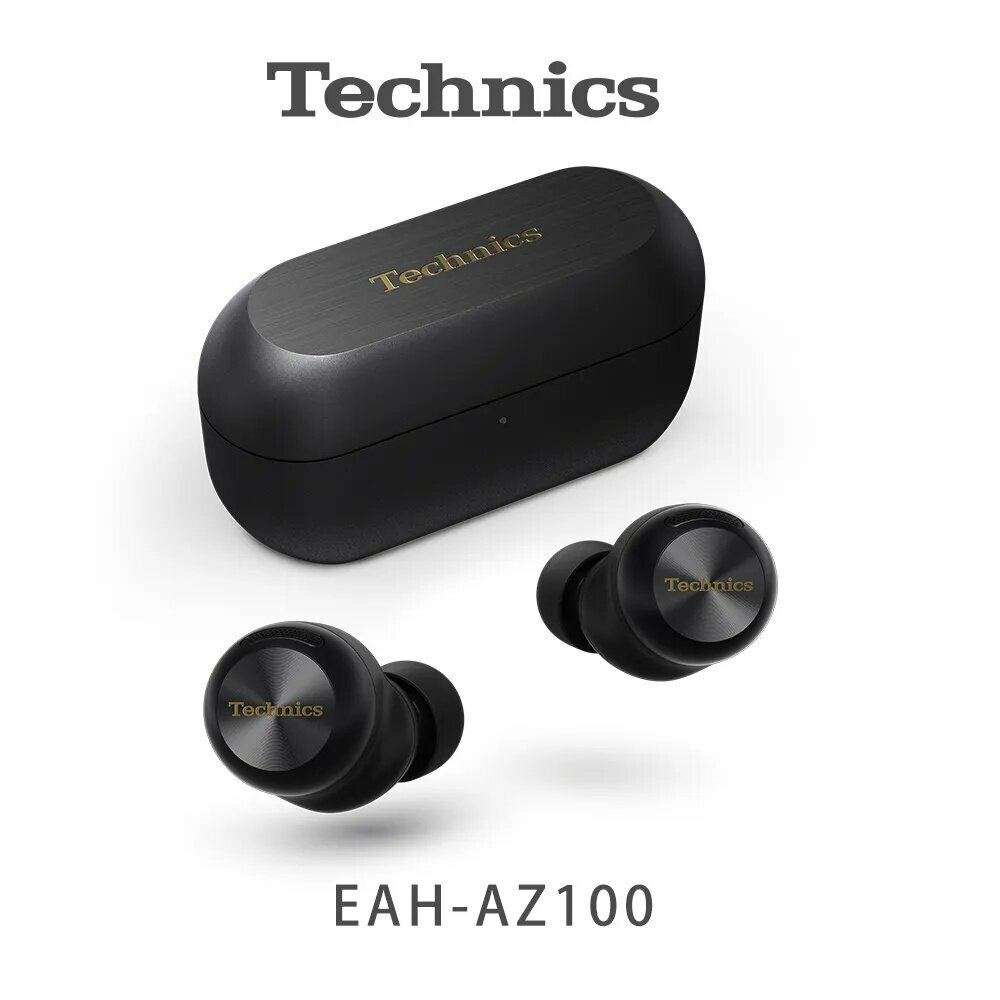 Technics Наушники беспроводные с микрофоном Technics EAH-AZ100-K, Bluetooth, USB Type-C, черный