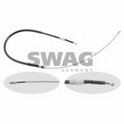 Трос ручного тормоза SWAG 30930727 Audi A3 1, 4-3, 2, Tdi, Tfsi 05, 03->. Vw Golf V 1, 4-3, 2, Tdi, Fsi 10, 03-11, 08, Plus 1, 4-2, 0, Tdi, Fsi 01, 05->, Jetta III 1, 4-2, 0, Tdi, Fsi 08, 05-10, 10