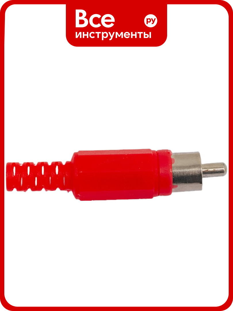 Разъем RCA штекер Pro Legend пластик на кабель, красный, PL2149