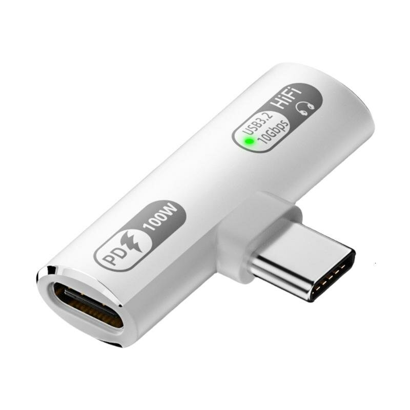 Адаптер USB-C для наушников и зарядки, Белый