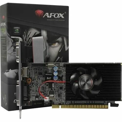 Видеокарта AFOX NVIDIA Geforce GT210 1Gb DDR3 64Bit DVI HDMI VGA LP Single Fan