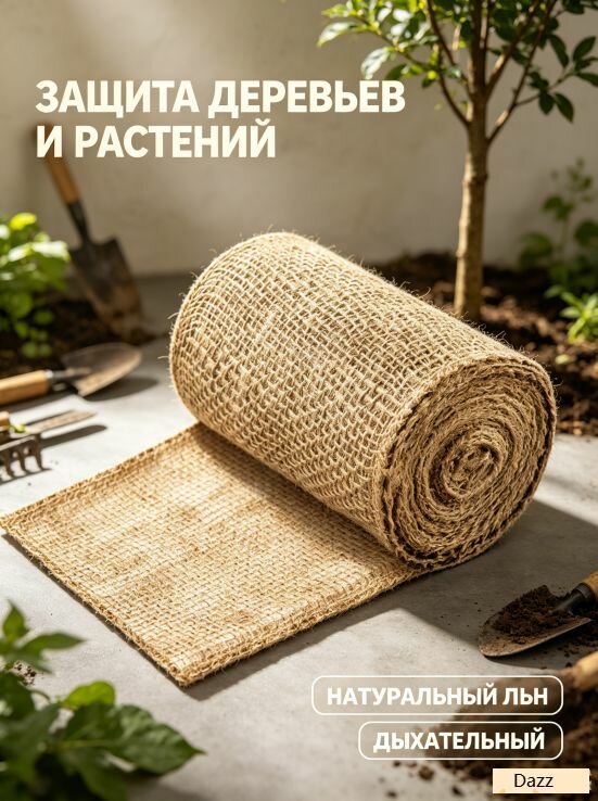 Бинт садовый Искусственный лён, 0.2x5 м, 1 шт