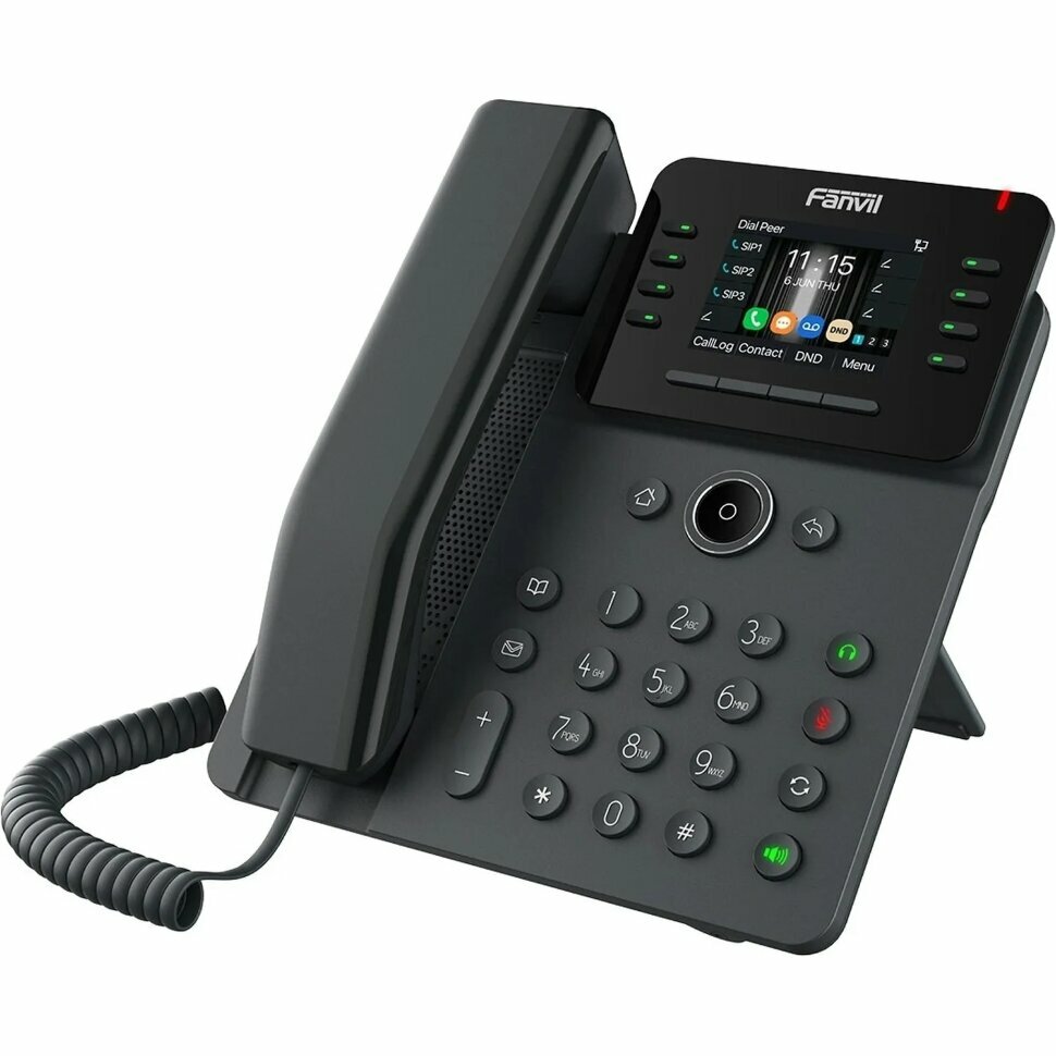 IP-телефон Fanvil V62G, 12 SIP,2,8,320x240 Цв. экр, POE, БП в комп,2x1 Gbps, 2200918