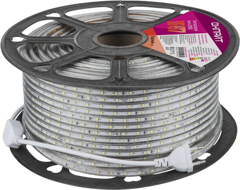 Лента светодиодная 80 928 OLS-2835R60-4.8-IP67-220V (уп.50м) онлайт 80928