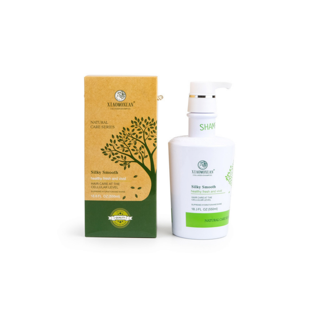 Шампунь xiaomoxuan smooth shampoo collagen, для всех типов волос, питание, 550мл