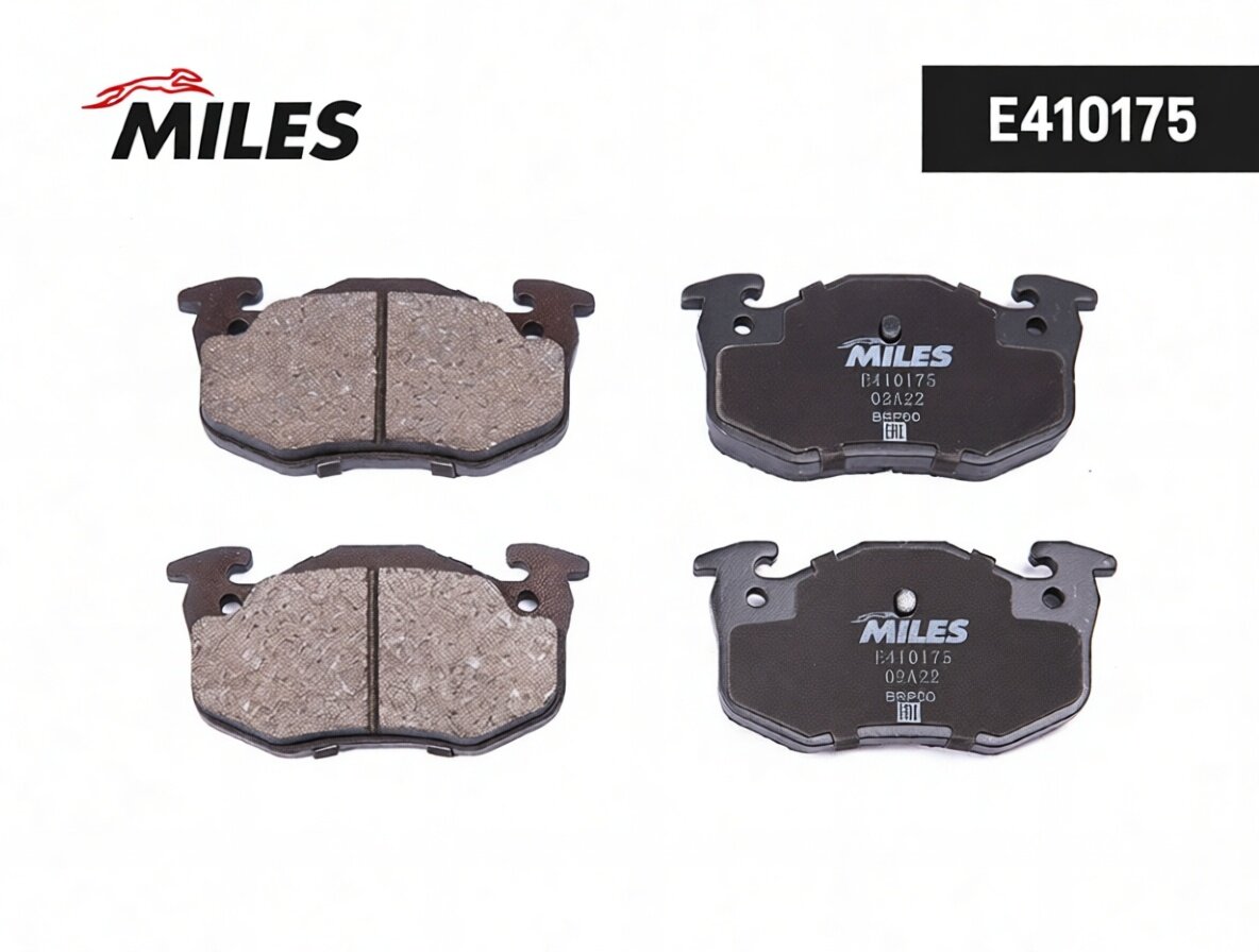 Колодки тормозные дисковые задние, комплект "LowMetallic" Miles E410175