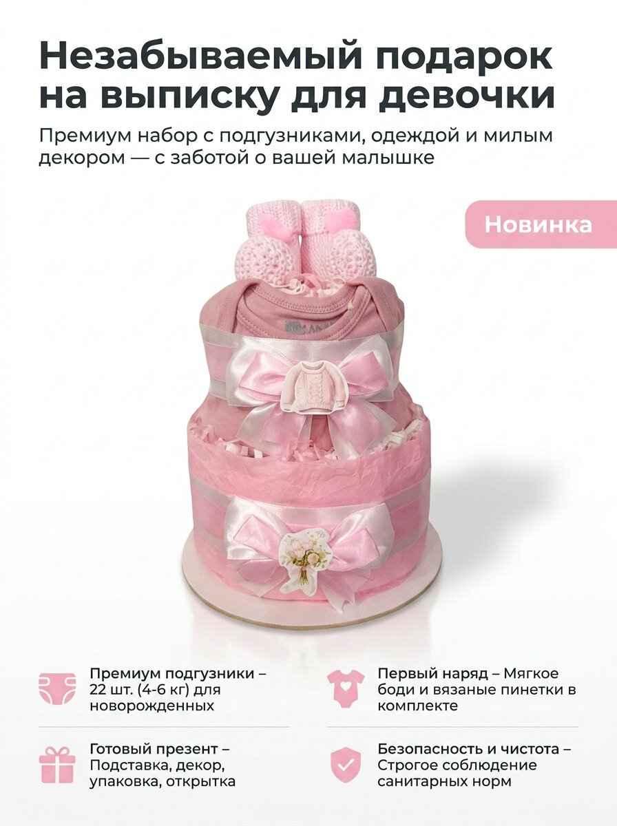 Торт из подгузников на выписку -T