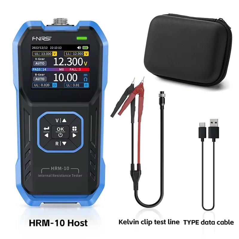 FNIRSI HRM-10 Тестер аккумуляторов, HRM-10-BAG