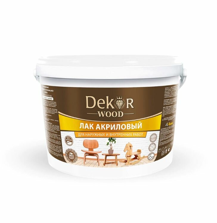 Лак универсальный акриловый Dekor Wood матовый 2,3 кг