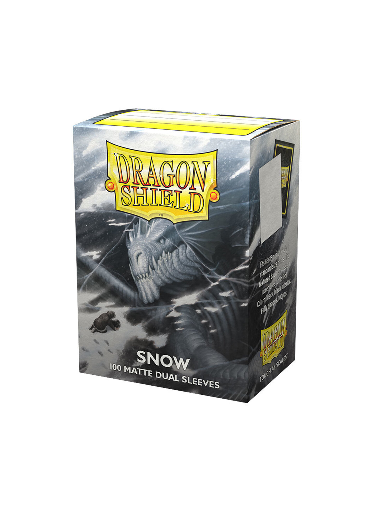 Протекторы Dragon Shield Matte Dual Snow 64х89 мм 100 шт. 120 мкм - для карт 63х88 мм MTG, Pokemon