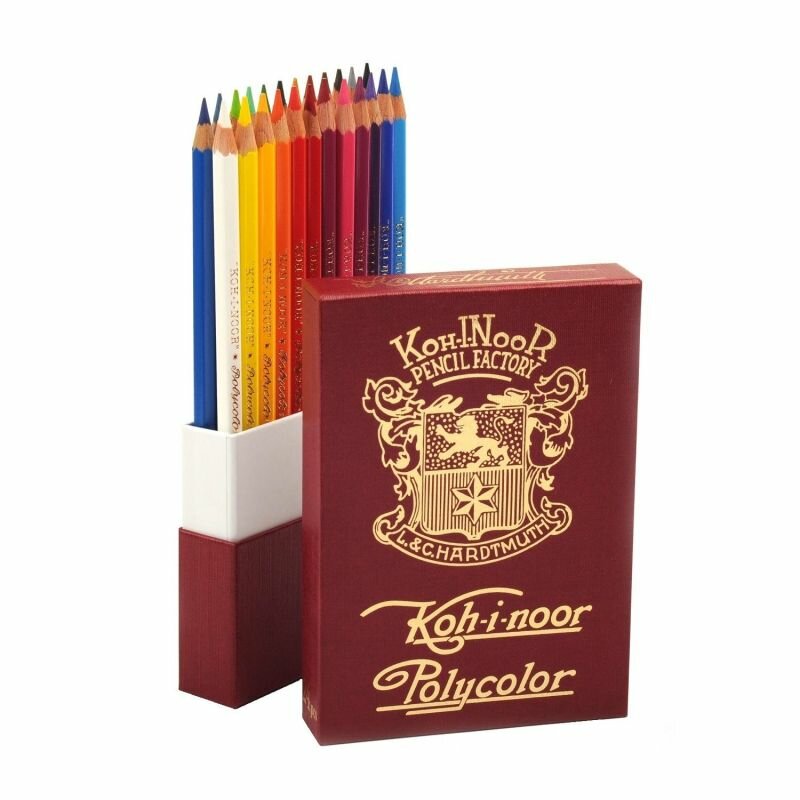 Карандаши цветные художественные Koh-I-Noor "Polycolor Retro 3824", 24цв, заточен, пенал-премиум