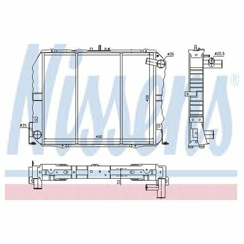Основной радиатор (двигателя) Nissens 64778 для Toyota HiAce III