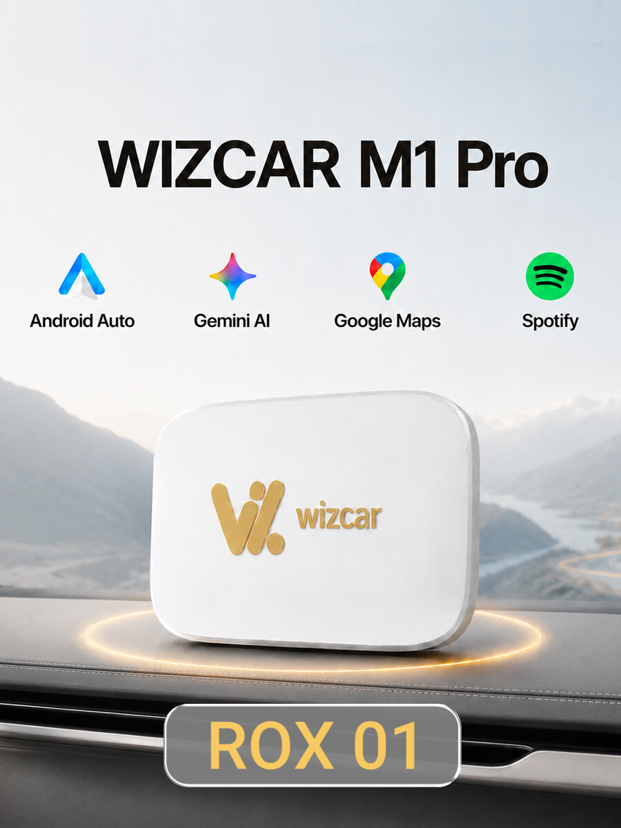 Устройство WIZCAR "M1 Pro", для ROX 01, поддержка Android Auto/Google Waze/Spotify