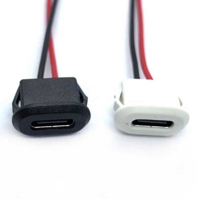 NIUKETAT разъемы USB Type C 2-контактные 3A 10pcs Black