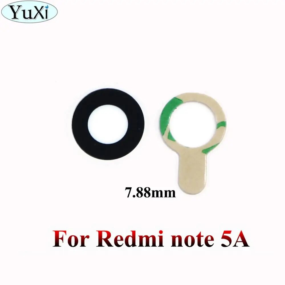 YuXi для Xiaomi для Redmi 1 1S 2A 3 4A 4X 4 4 pro 6A 5 Plus для Redmi note 2 3 4 5 5A задняя камера стеклянная крышка для объектива клейкая