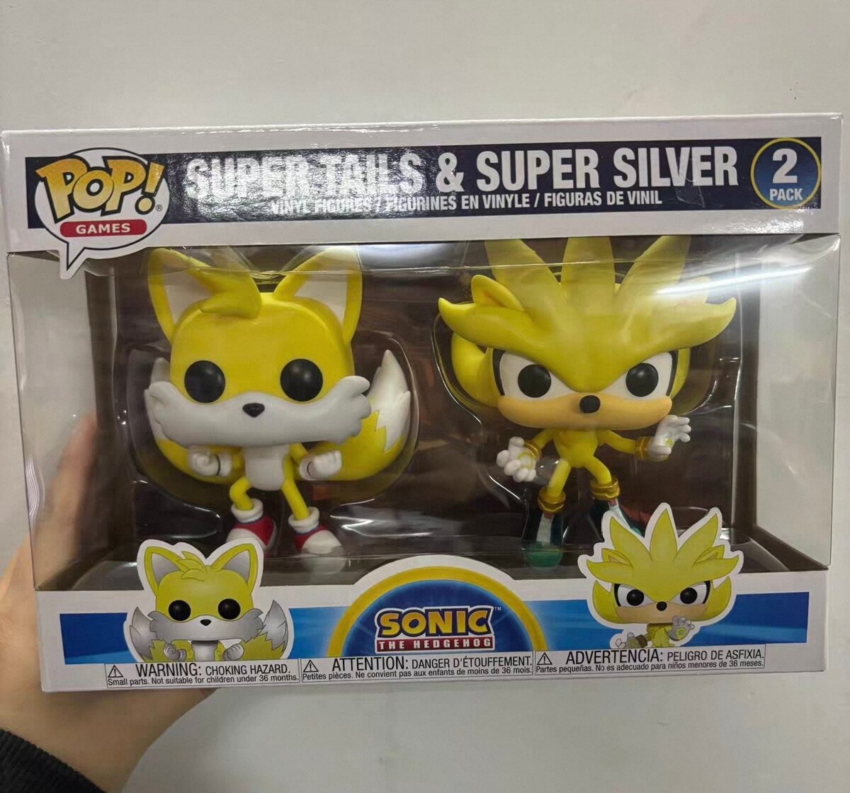 Фигурка Super Tails & Super Silver Двойной набор из серии Sonic the Hedgehog