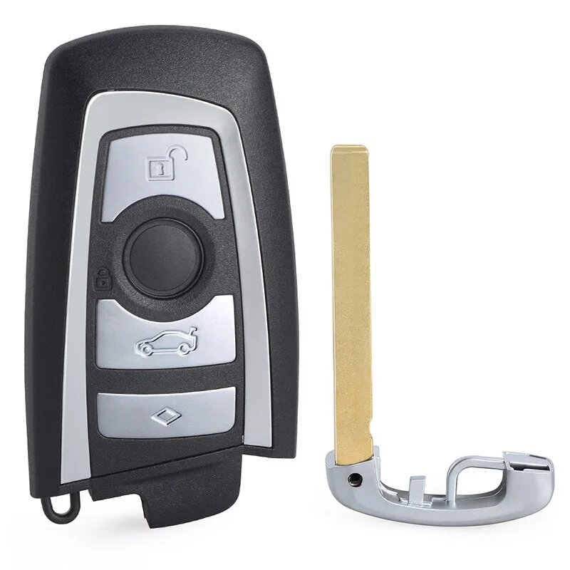 Чехол KEYECU на 3/4 кнопки для смарт-ключа BMW серий F1, F2, F3, F4, F5, F6, F7, E90, E92, E93, X5, F10, F20, F30, F40, корпус брелока