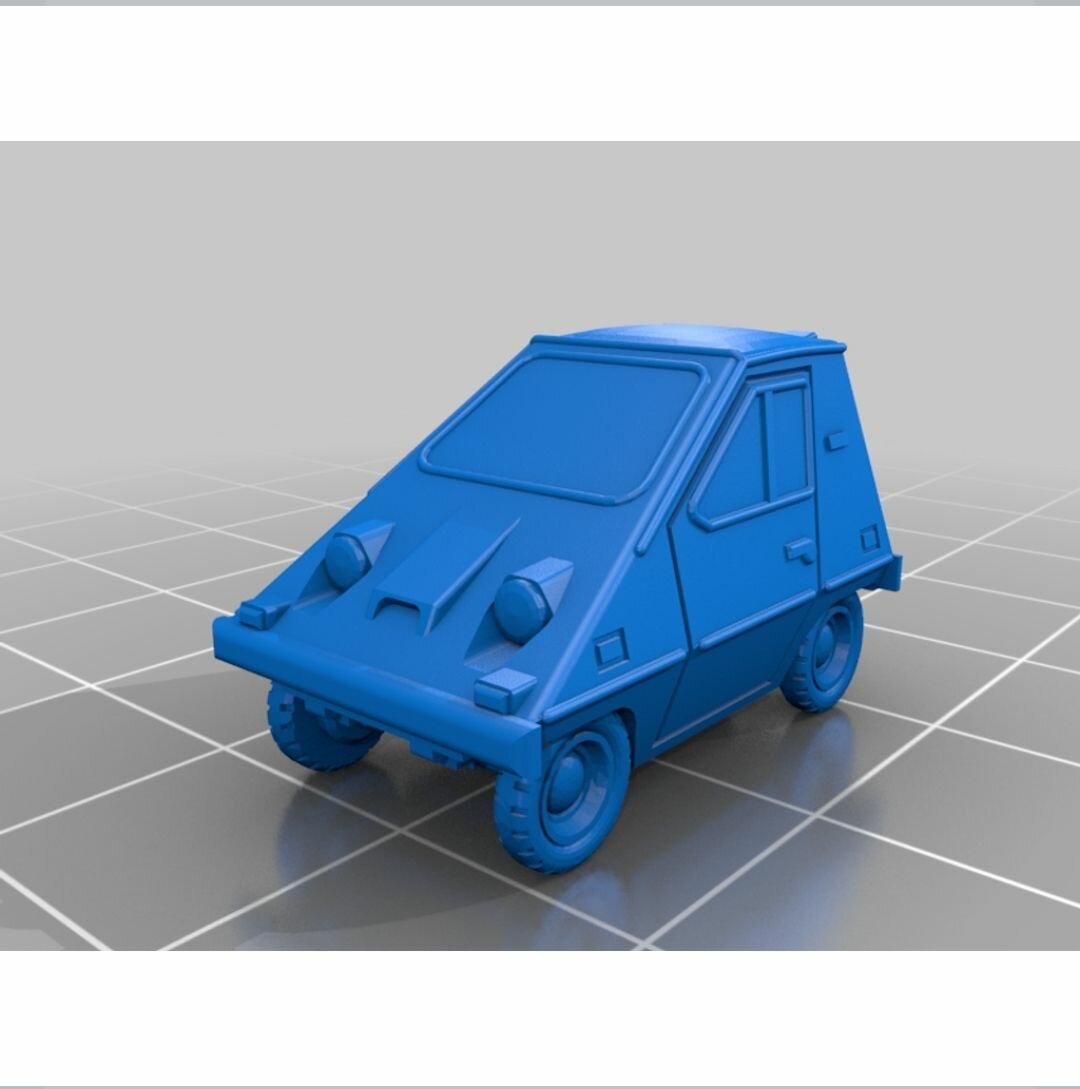 Cheese Wedge Electric Car. Масштабная модель 1:72.