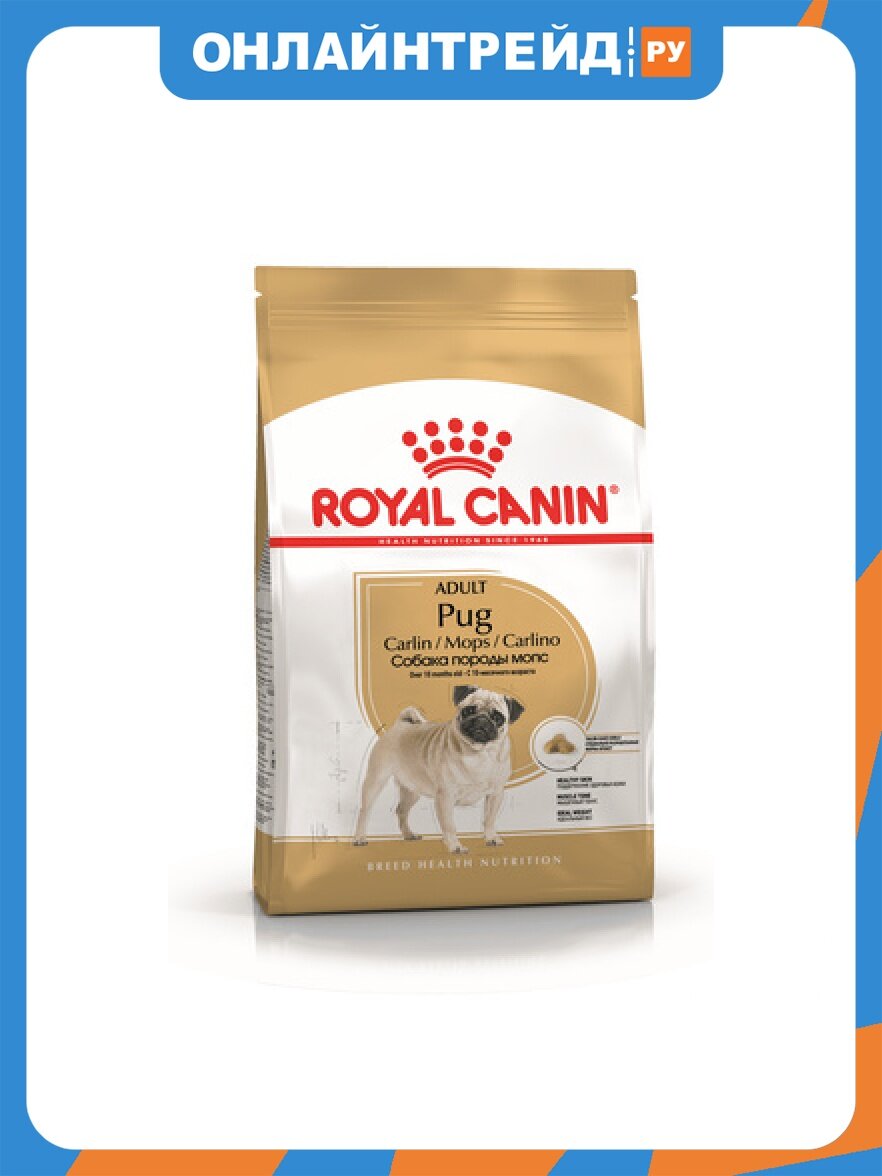 Корм сухой Royal Canin Pug Adult для взрослых собак породы Мопс 7,5кг