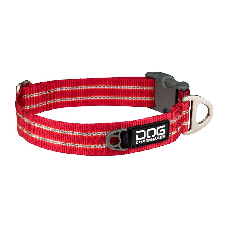 Классический красный ошейник Urban Style Collar 3.0, размер M, обхват шеи 36-50 см