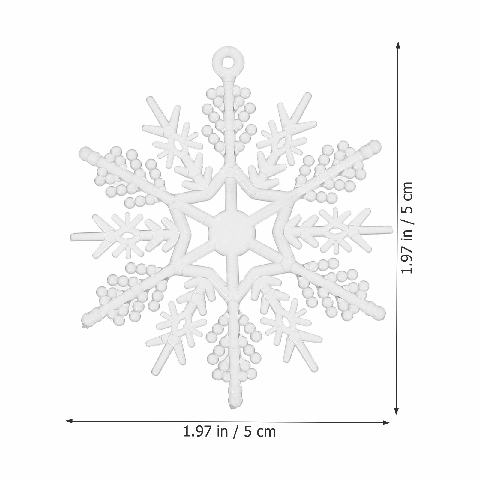 50 Штук Украшений В Formе Снежинок Для Елки Белого Цвета 5.00X5.00X0.20Cm