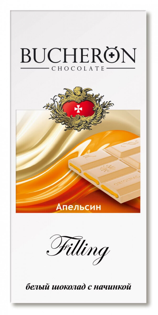 BUCHERON Шоколад белый Filling со вкусом апельсина, 85 гр