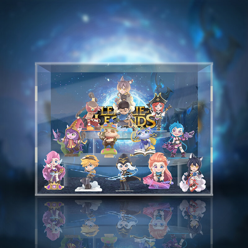 POPMART League of Legends Blind Box Display Stand с прозрачным акриловым корпусом, стандартной ступенчатой