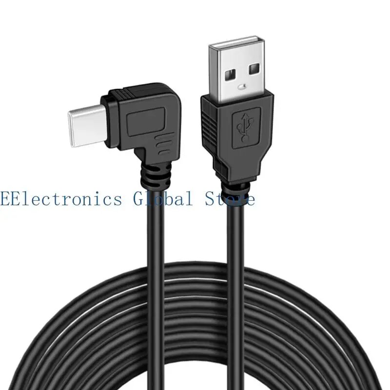 462B Удлиненная длина 3,5 м USB-кабель для зарядки типа C, угловой/прямой для видеорегистраторов