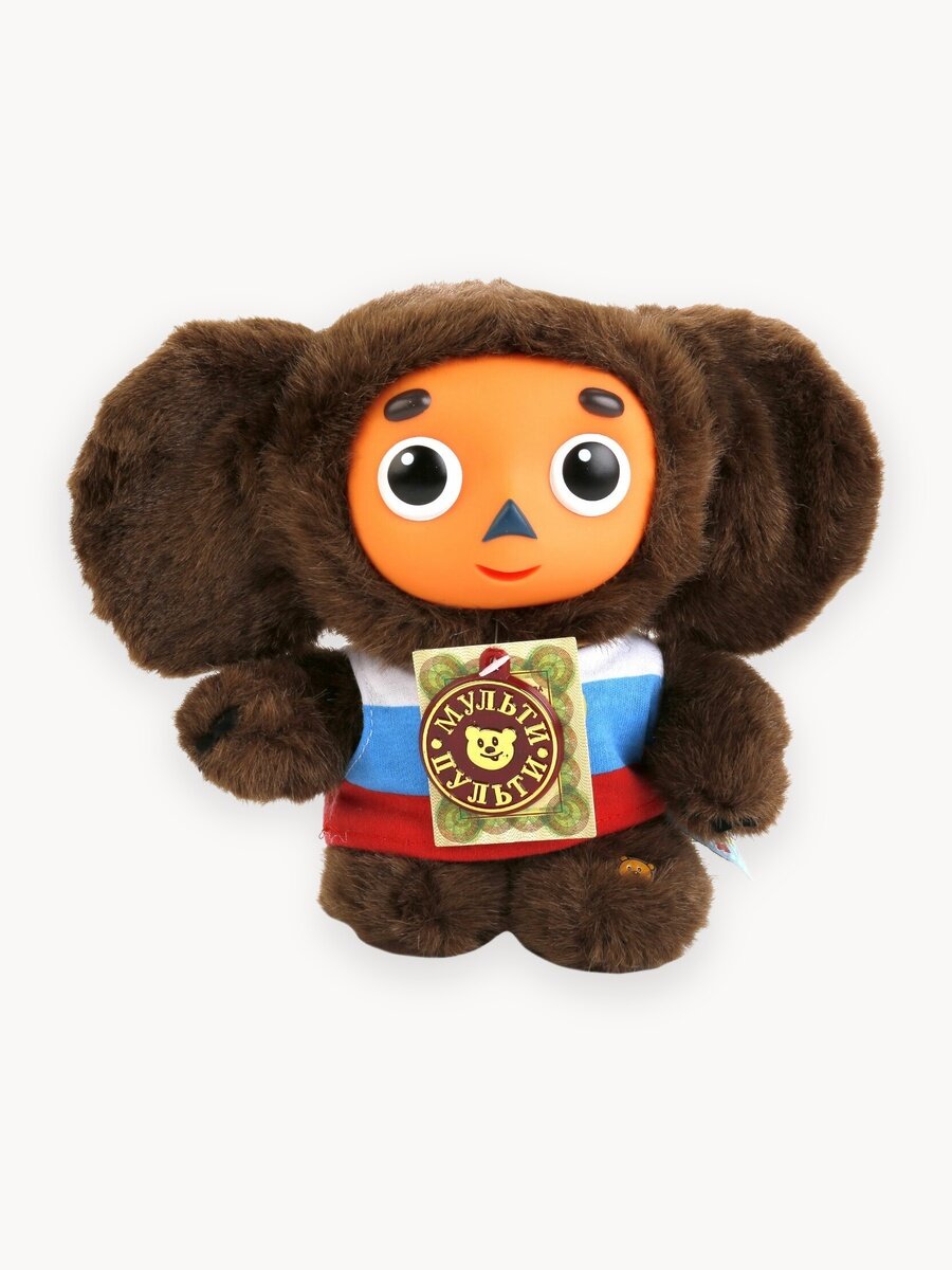 Мягкая игрушка Мульти-Пульти Чебурашка в футболке, с пласт. морд, 17 см, озвуч. V85678/17A