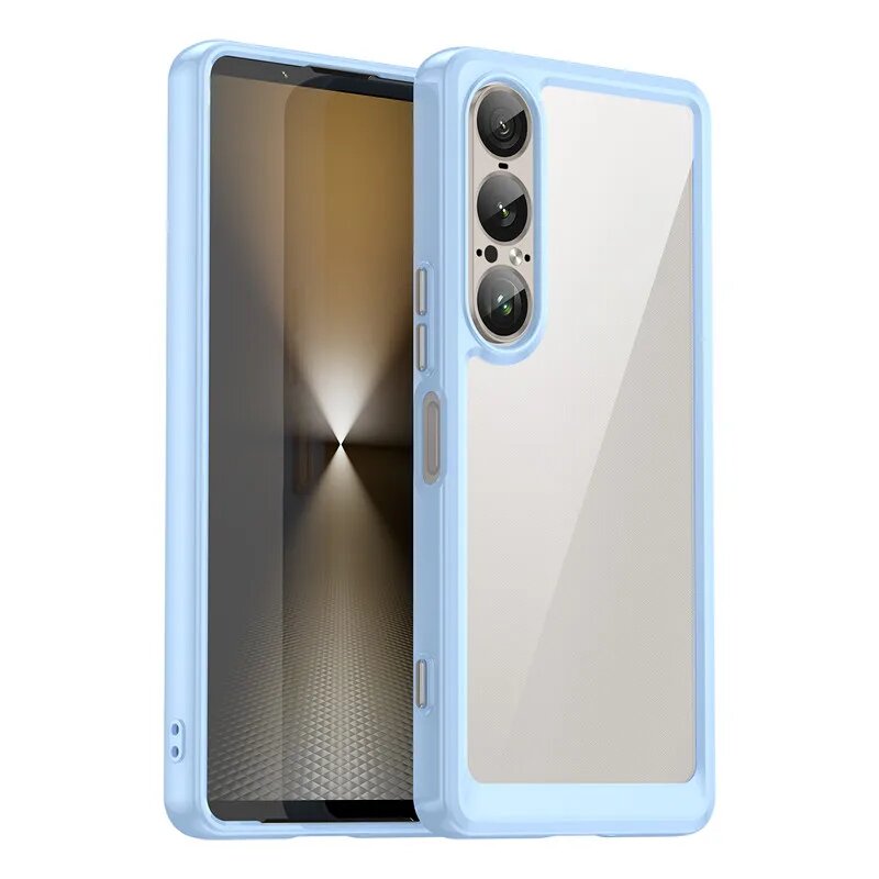 Чехол для Sony Xperia 1 VII, чехол из ТПУ, прозрачный ПК + силиконовый противоударный защитный чехол для телефона Sony Xperia 1 VII