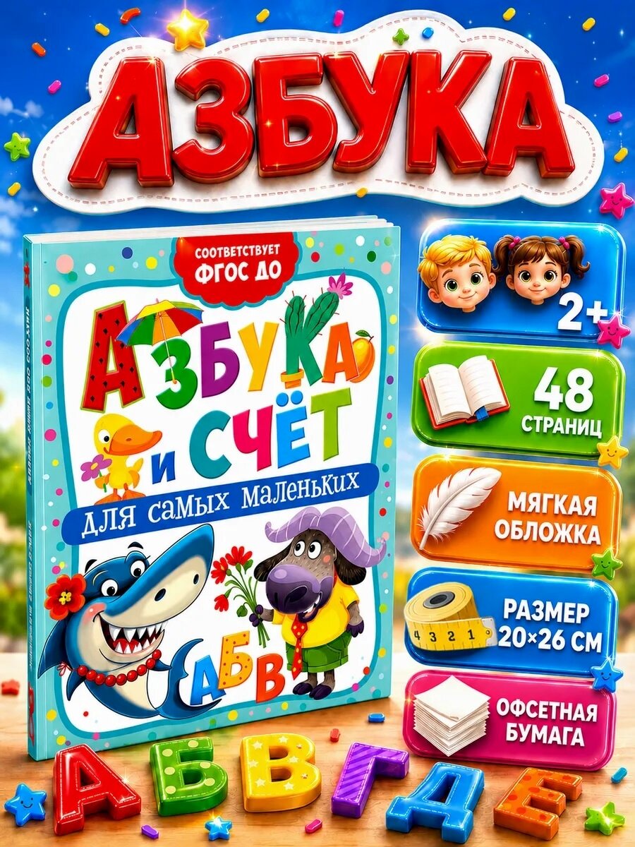 Азбука и счет для самых маленьких. .