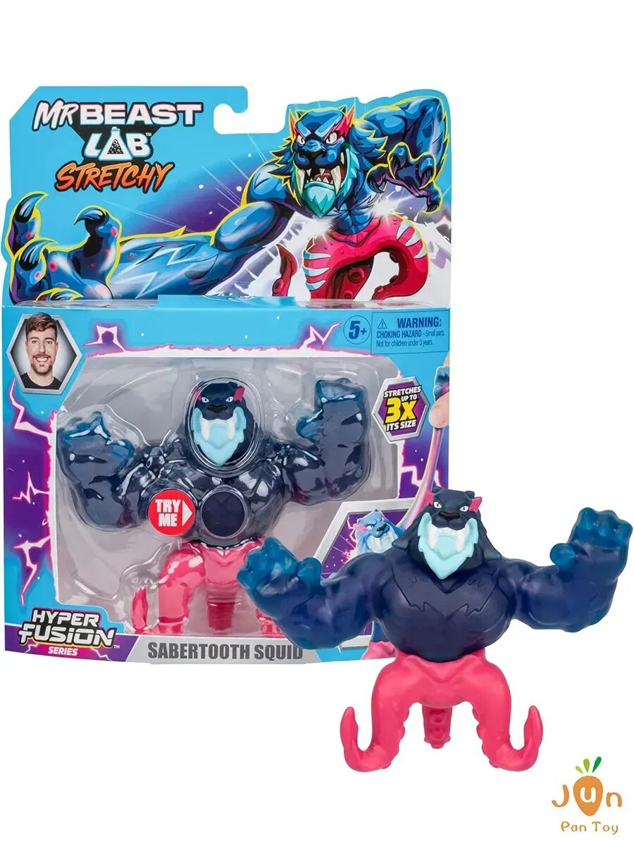 Мистер бист игрушки Mr beast lab Sabertooth Squid 10.6cm