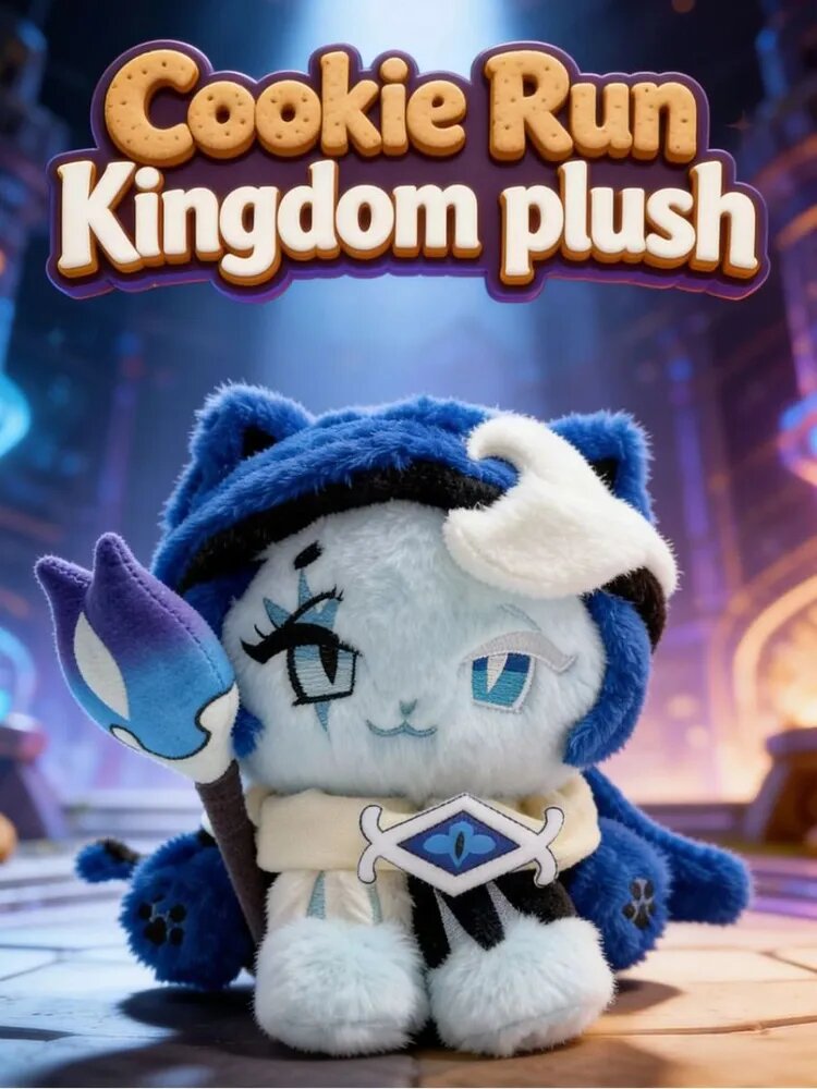 Мягкая игрушка Shadow Milk Cookie из Cookie Run: Kingdom, 25 см, синий