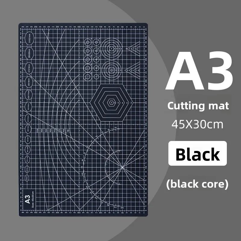 Односторонний коврик для резки A3 PVC Black