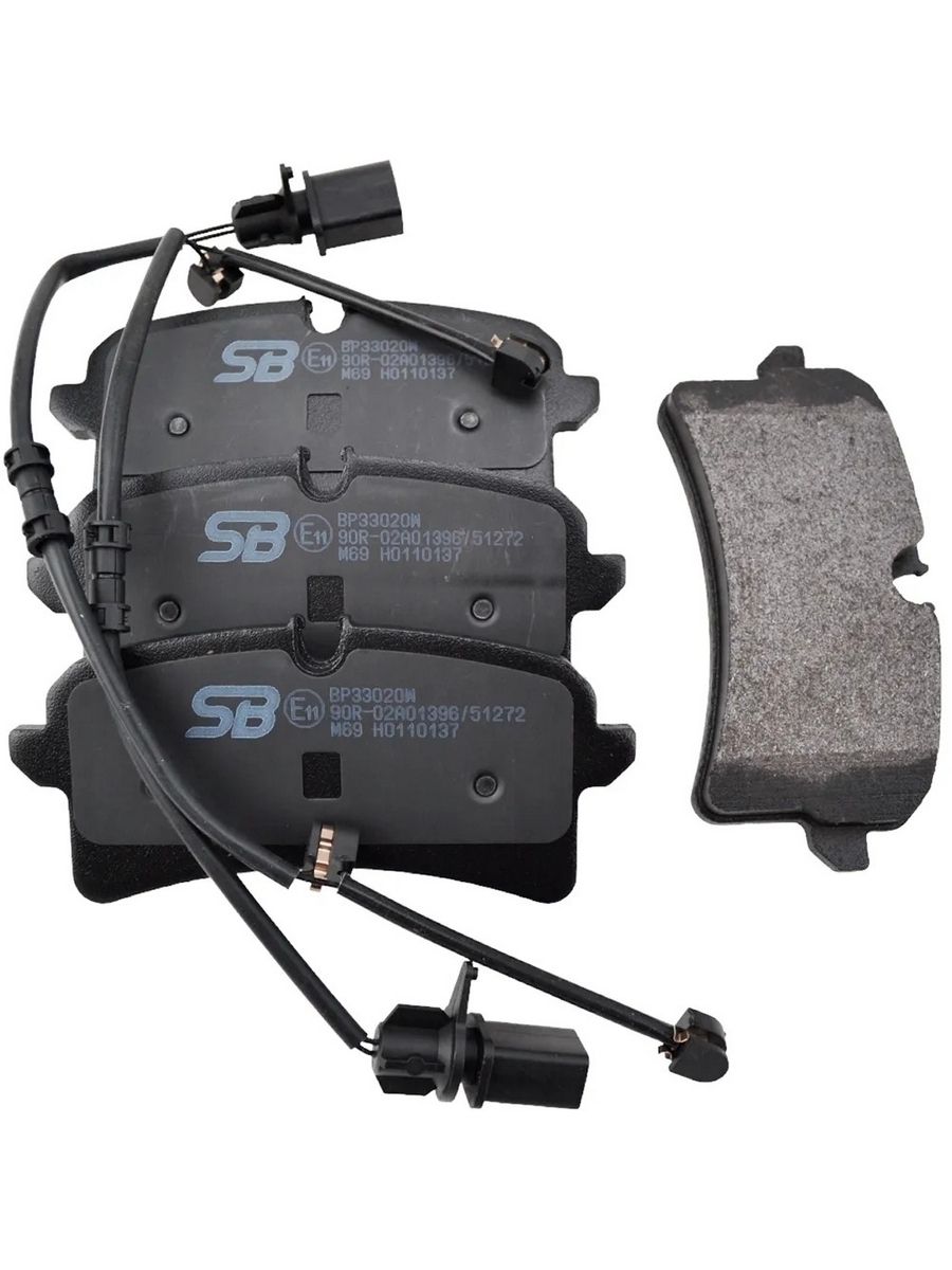 Колодки тормозные дисковые задние (с датчиками износа) SB NAGAMOCHI BP33020W для AUDI A6, BENTLEY Mulsanne, PORSCHE Macan / Ауди, Бентли, Порш