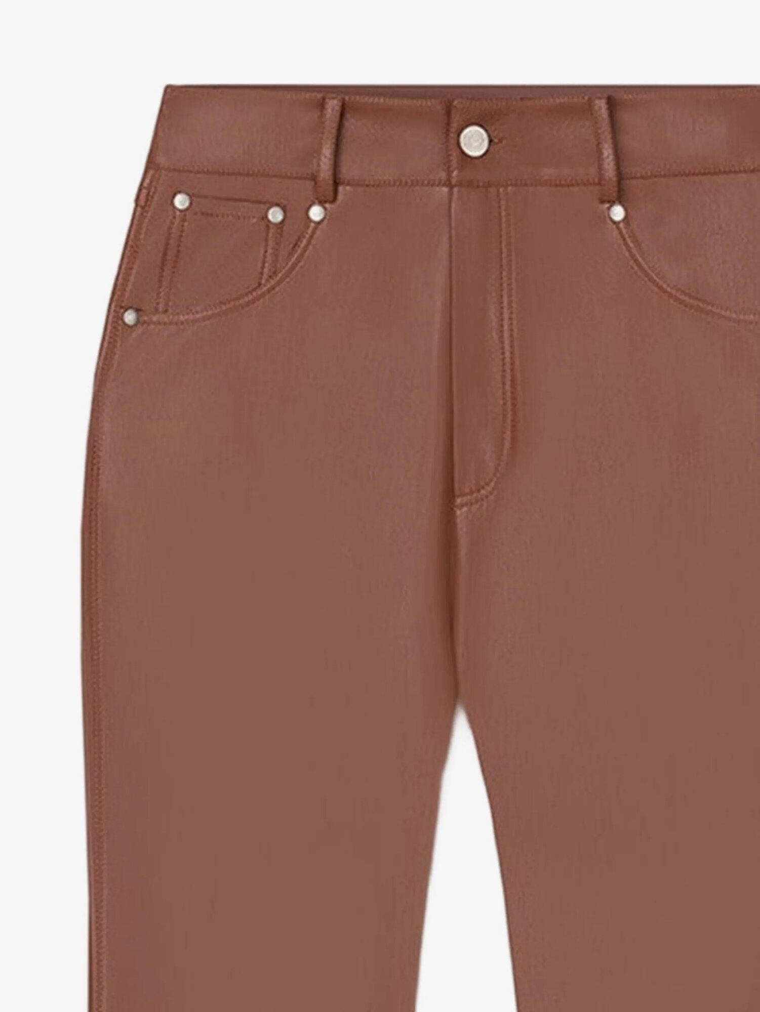 Брюки NANUSHKA Jacoba five-pockets trousers, размер 40, коричневый — фото 1