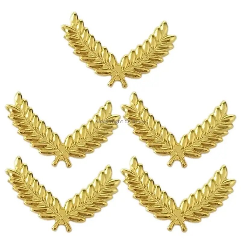 Металлические значки для шапки стюардессы 5 шт Gold